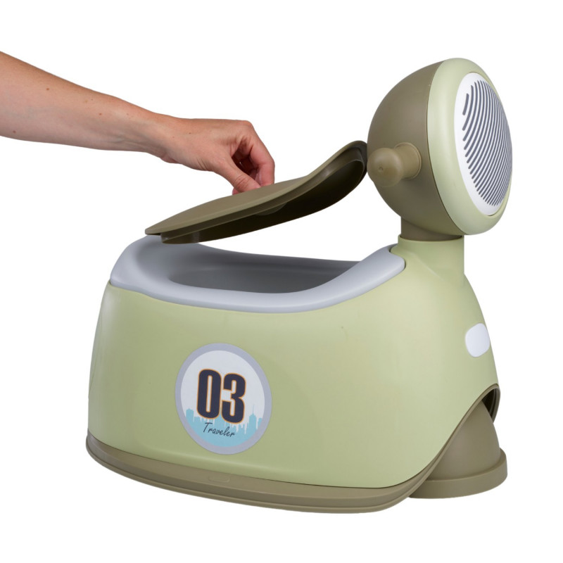 Pot ludique scooter pour enfant - vert sauge