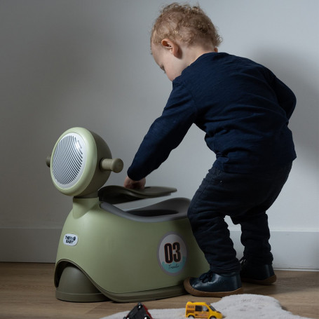 Pot ludique scooter pour enfant - vert sauge